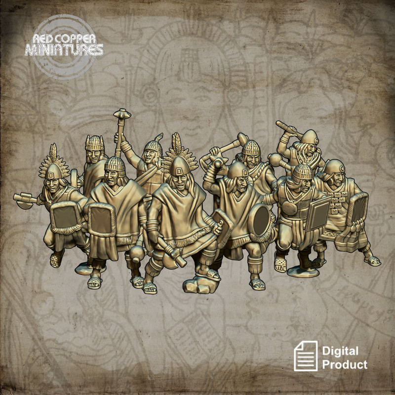 Inca warriors - STL - Red Copper Miniatures