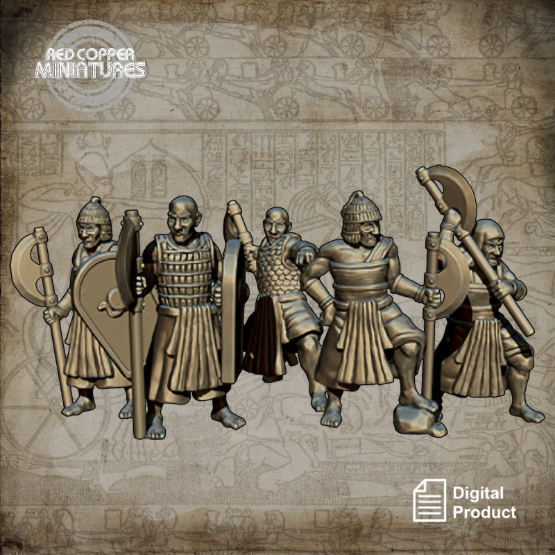 New Kingdom of Egypt royal guard - STL - Red Copper Miniatures