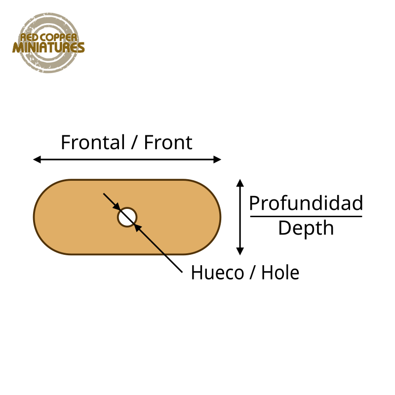Pill-form MDF bases with hole - MKZ Games